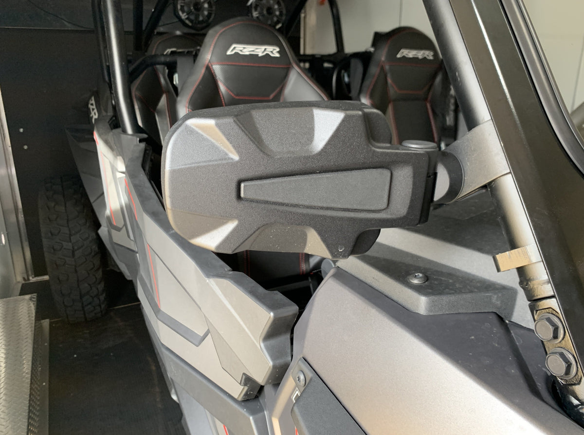 Cast Aluminum Side Mirror Set - 1.75" or 2" Round Tube Clamp | WD ...